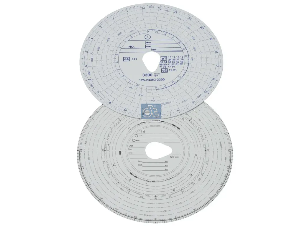 DIESEL TECHNIC | 1.21641 Tachograph disc set, 1 day with rpm