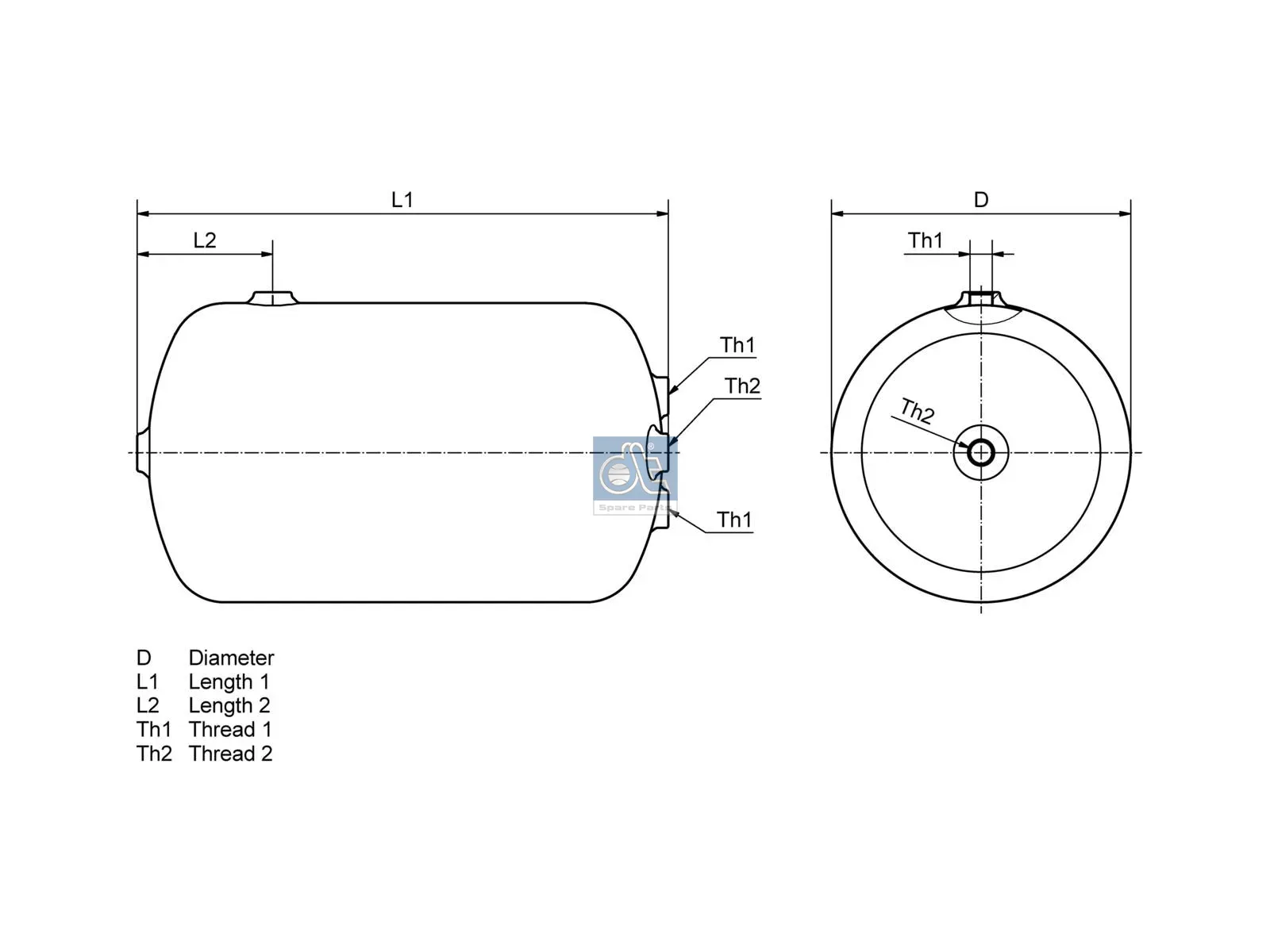 DIESEL TECHNIC | 2.44341 Air tank